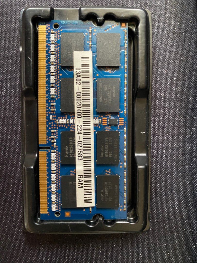 Hynix DDR3 1.5V 4GB 2RX8 PC3 - 12800S-11-11 -F3 - Sodimm laptop memory, Computers & Tech, Parts ...