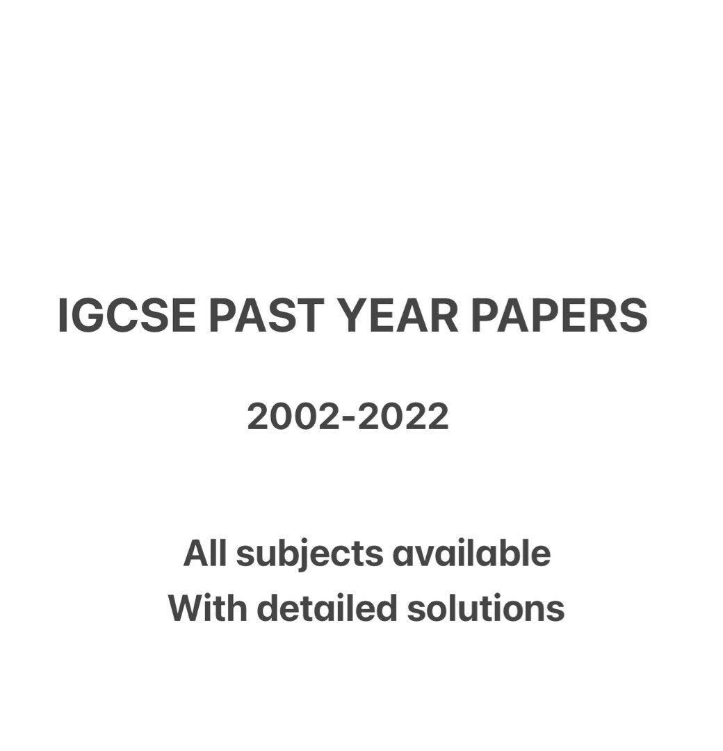 IGCSE past year papers with keys, Hobbies & Toys, Books & Magazines ...