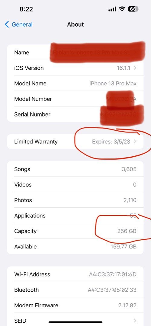 iPhone 13 Pro Max 256GB ( warranty till May 2023) from M1 telco W ...
