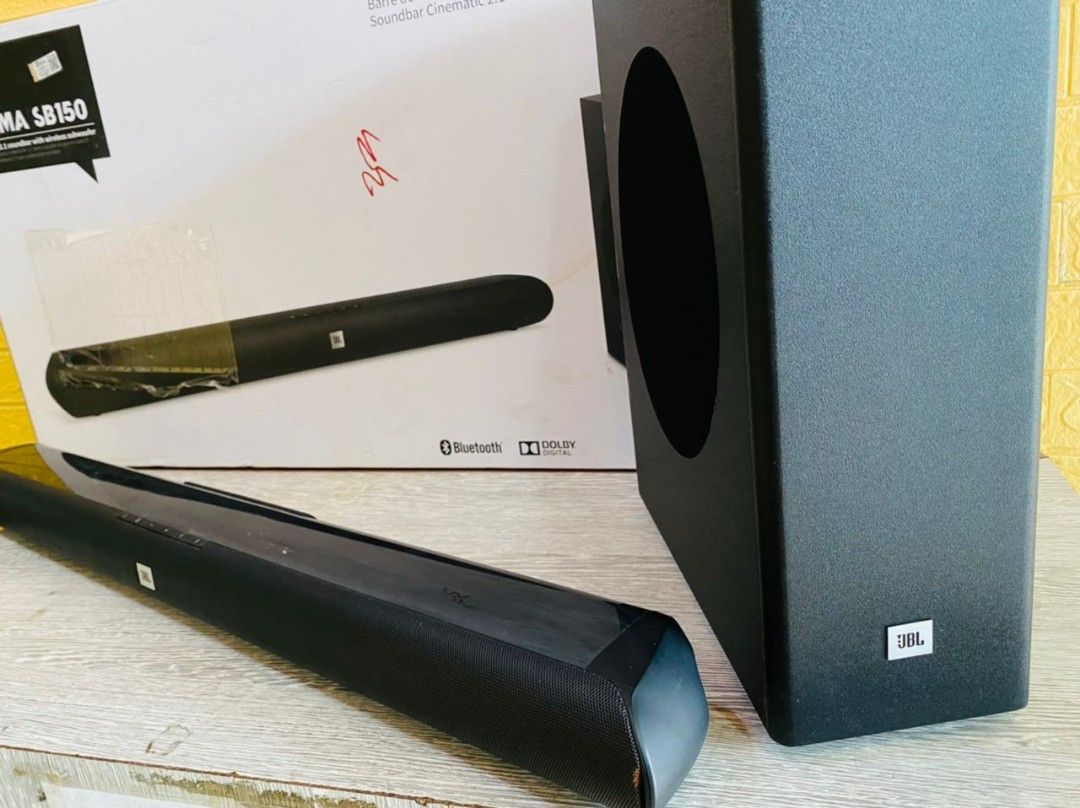 JBL Cinema SB150 Cinematic 2.1 soundbar with compact wireless subwoofer ...