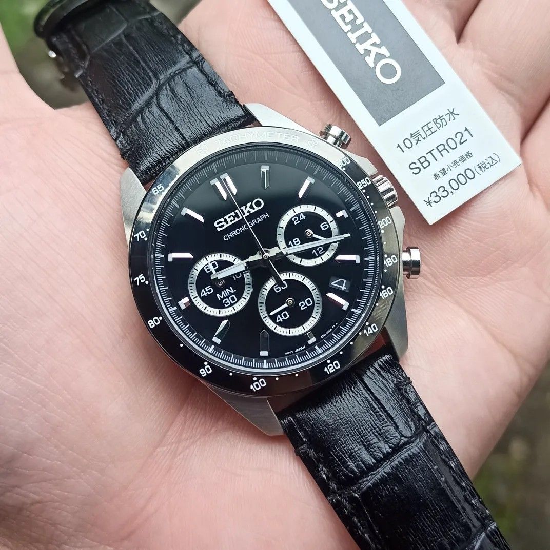 JDM Seiko Spirit - SBTR021 Black Chronograph, Luxury, Watches on Carousell