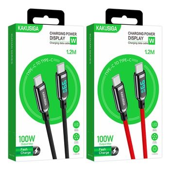 KAKU CABLE KSC-599 KUXIAN - TYPE C TO TYPE C - PD 100W 5A 1,2 METRES BLACK, Mobile Phones ...
