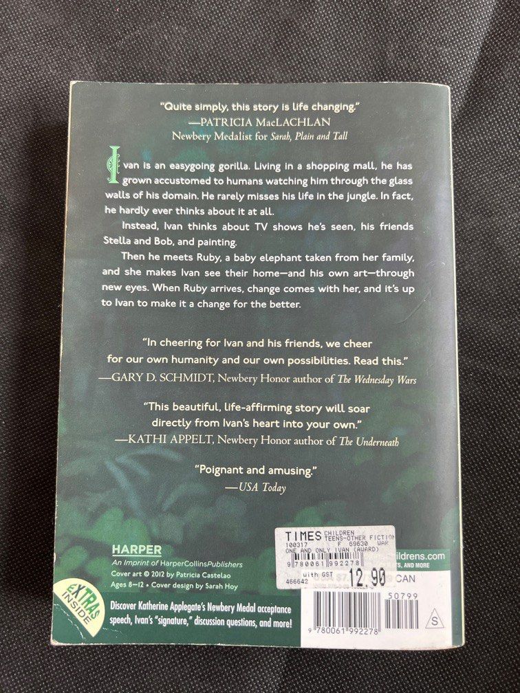 Katherine Applegate “The One And Only Ivan”, Hobbies & Toys, Books ...