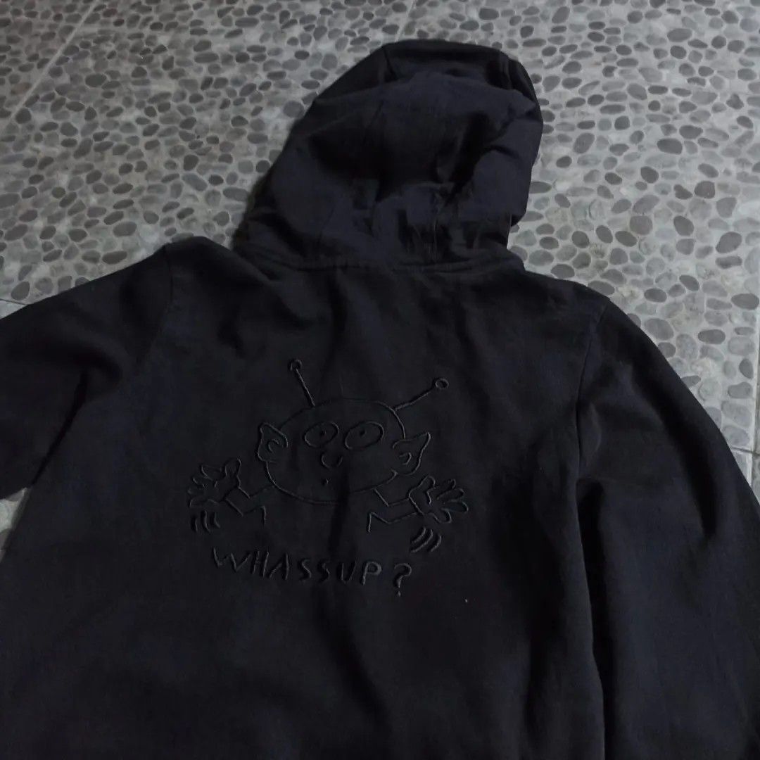 KEITH HARING ALIEN ZIP HOODIE ORIGINAL SECOND, Fesyen Pria, Pakaian ...