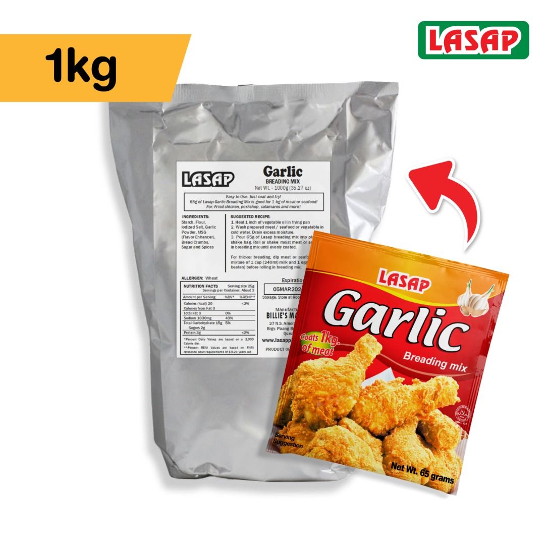 LASAP Garlic Breading Mix 1kg (Institution), Food & Drinks, Spice ...