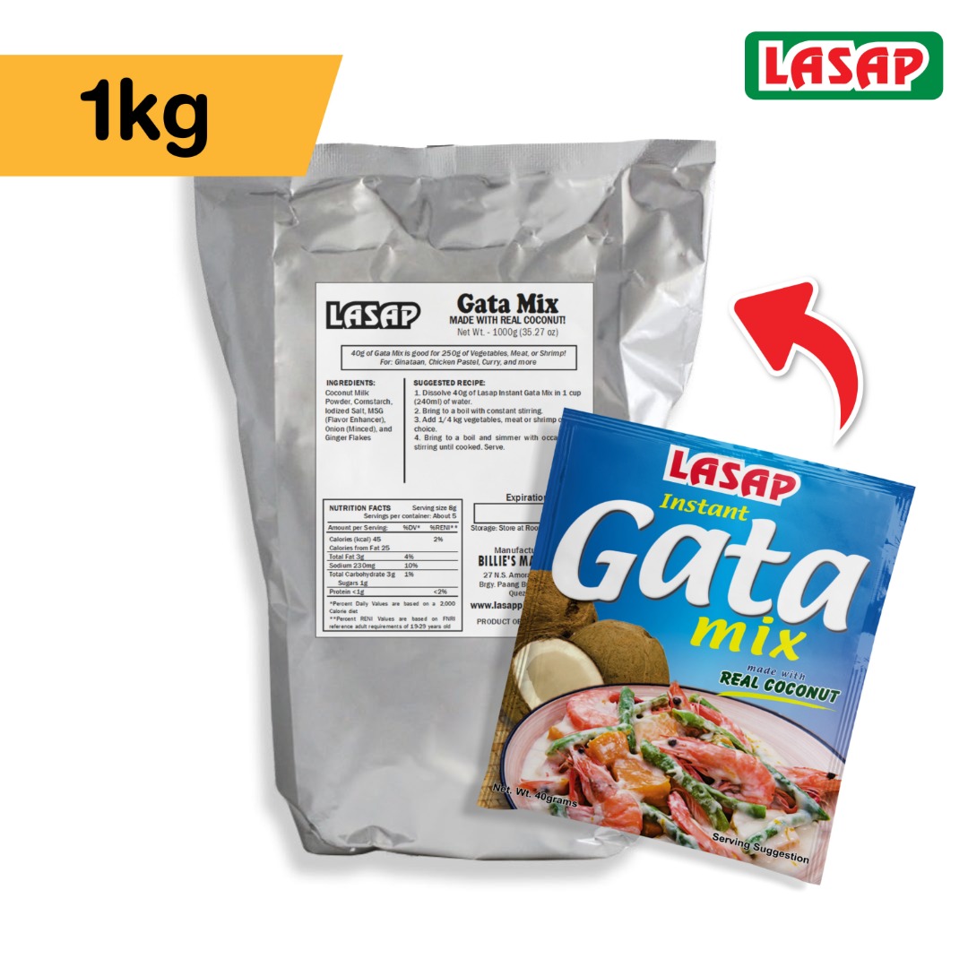 LASAP Instant Gata Mix with Real Coconut 1kg (Institution), Food ...