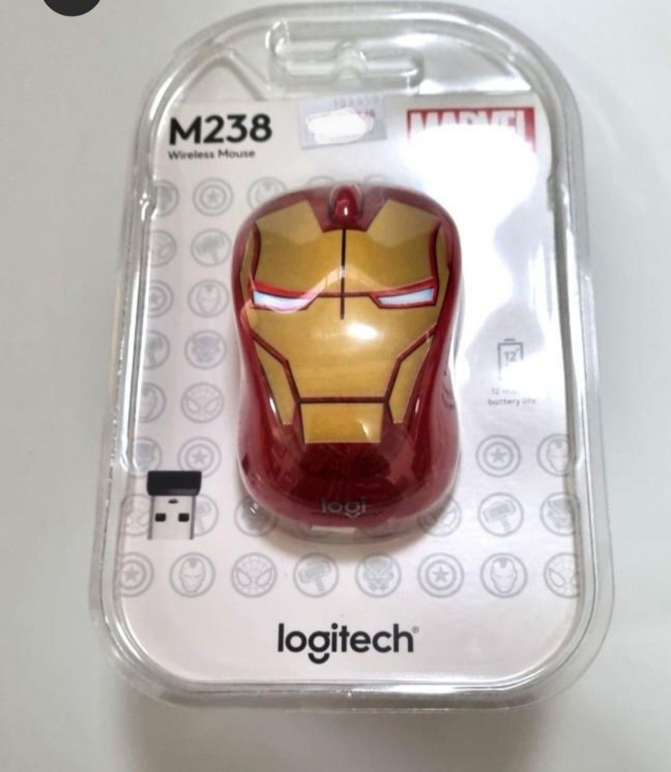[Logitech] Marvel Iron Man M238 Wireless Mouse, Computers & Tech, Parts ...