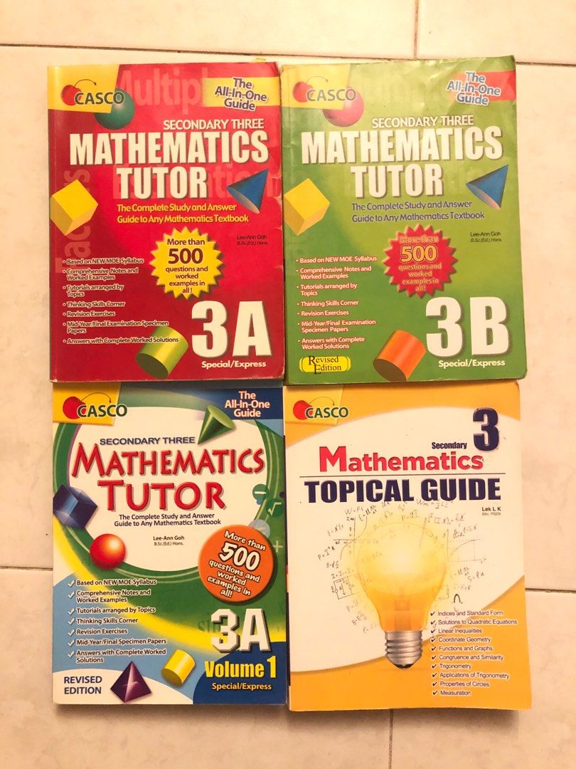 Mathematics Casco GLM series secondary 1A 1B 2A 2B 3A 3B 4A 4B math ...