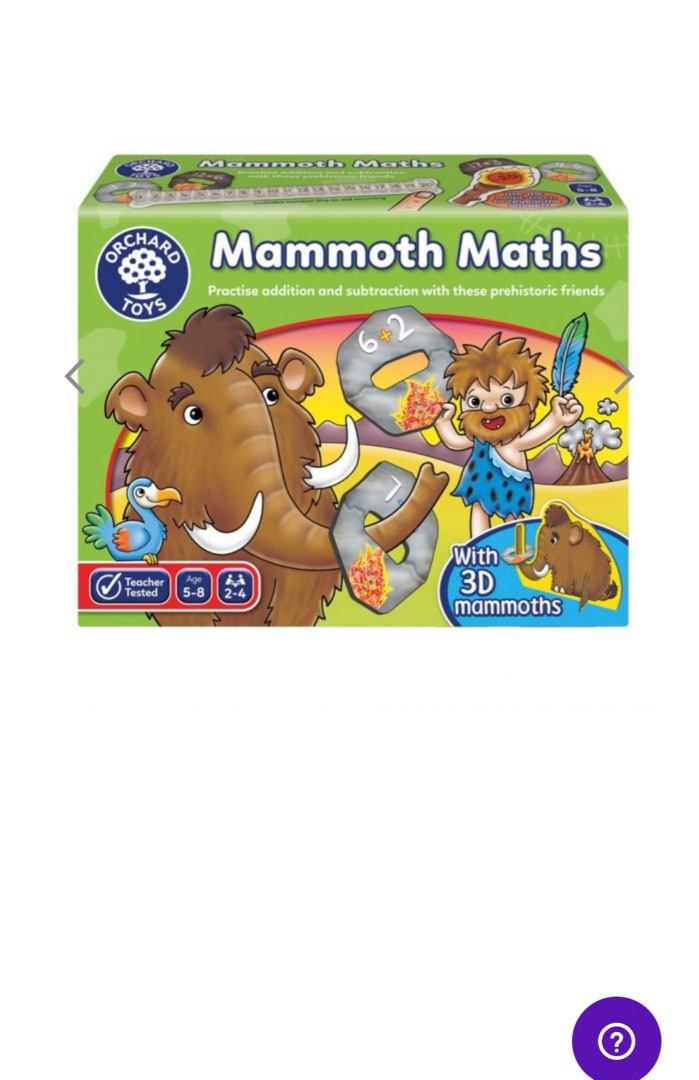 Maths Game Addition Subtraction Mammoth Maths by Orchard Toys, Hobbies ...