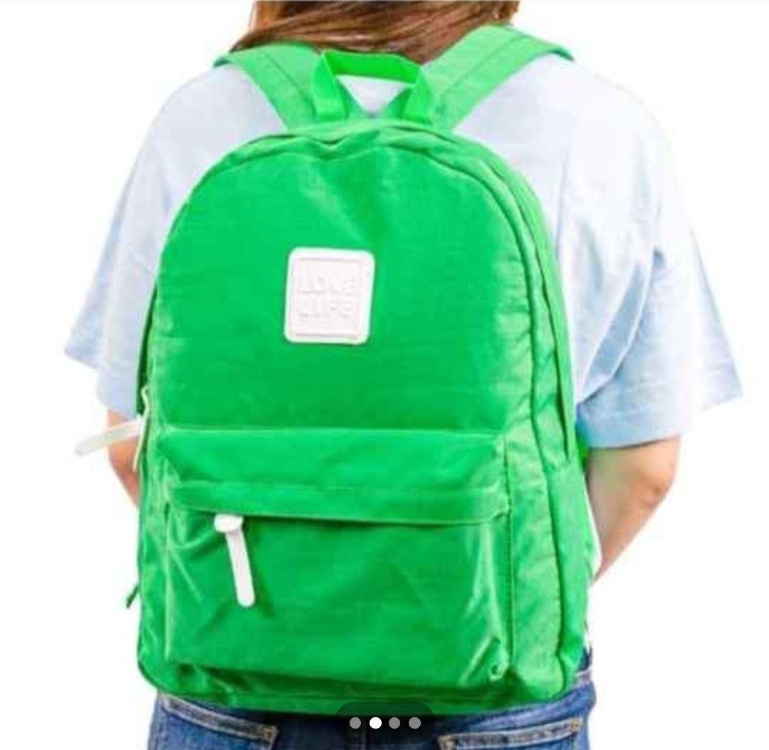 MINISO TAS RANSEL HIJAU (L), Barang Mewah, Tas & Dompet di Carousell