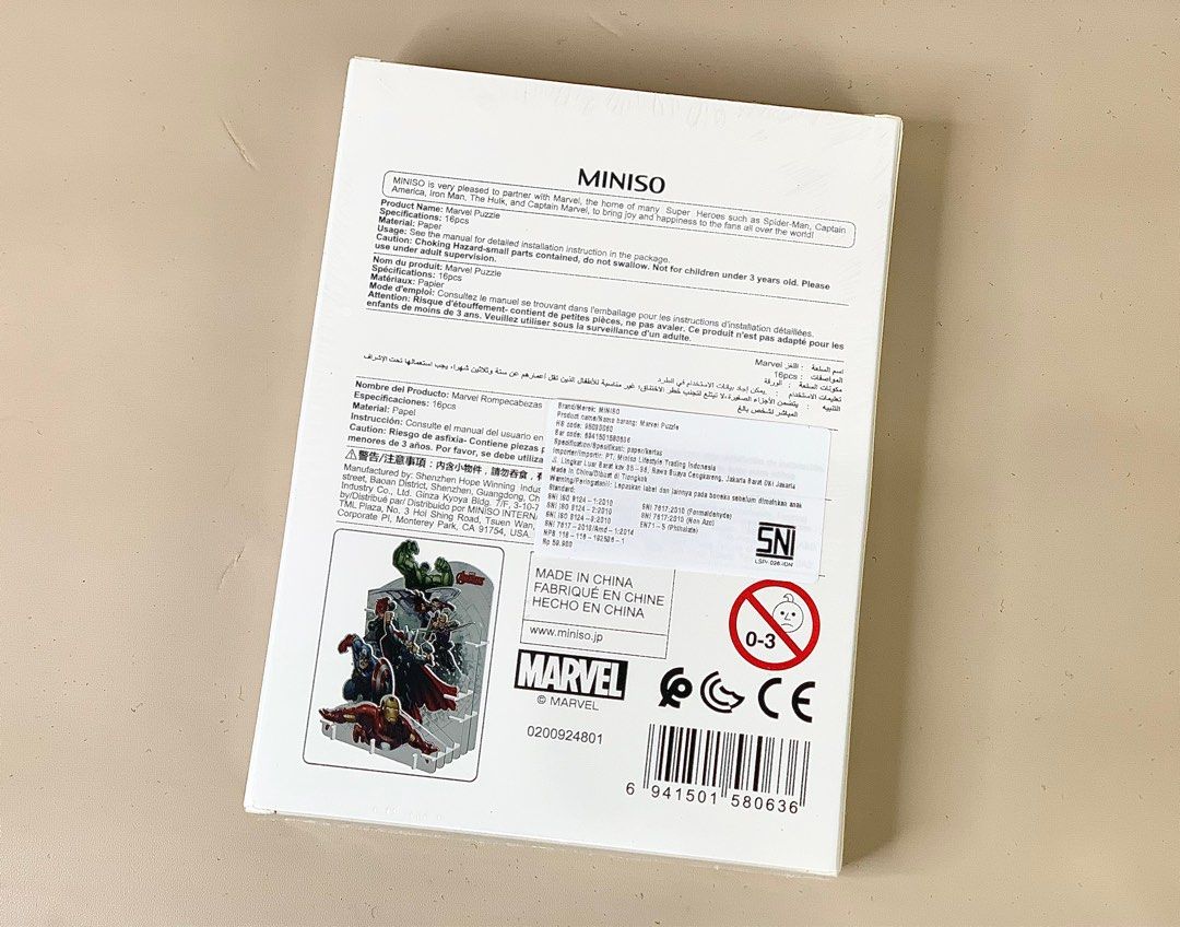 Miniso x Marvel Puzzle Mainan Anak Original, Toys & Collectibles ...