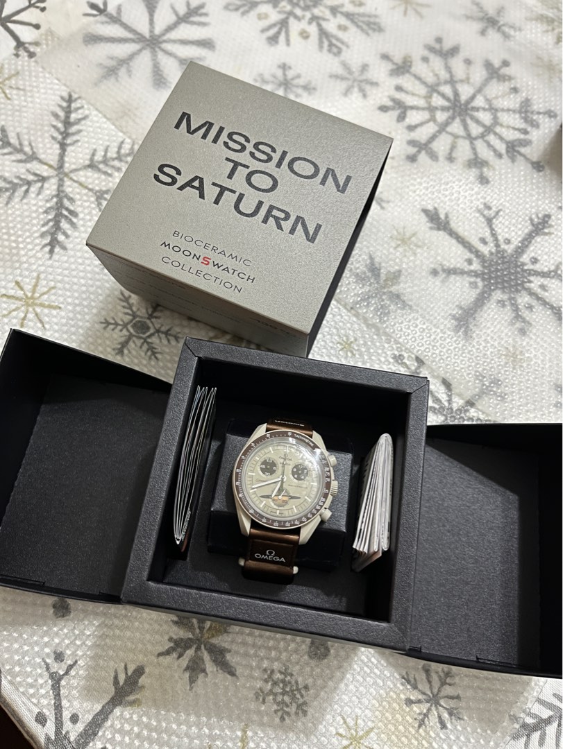 Mission to Saturn Bioceramic Moonswatch, Luxury, Watches on Carousell