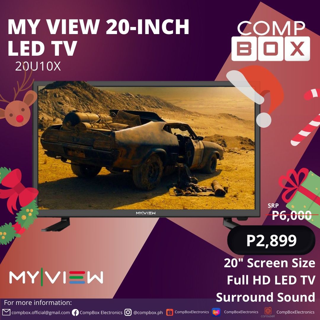 MY VIEW 20U10X 20-Inch FHD LED TV, TV & Home Appliances, TV ...