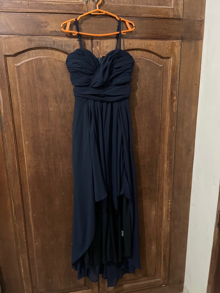 NAVY BLUE LONG BACK DRESS, Women's Fashion, Dresses & Sets, Dresses on ...