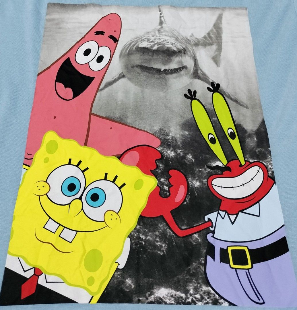 Nickelodeon Spongebob Squarepants & Friends Light Blue Tshirt, Women's ...
