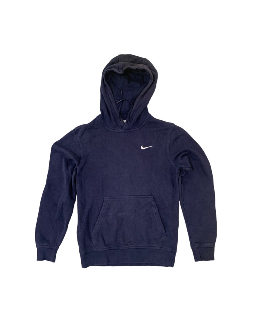 Nike Side Swoosh Navy Blue Hoodie, Men's Fashion, Tops & Sets, Hoodies ...