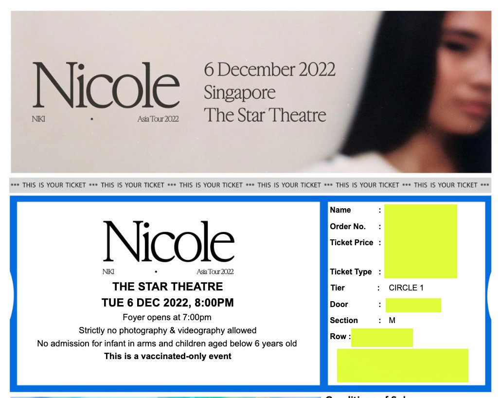 Niki Concert - Nicole, Tickets & Vouchers, Event Tickets on Carousell