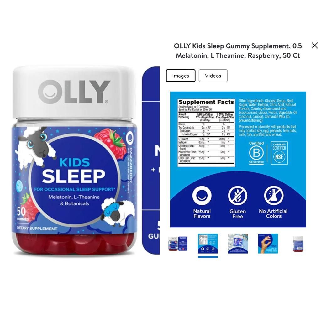 Olly Kids Melatonin, 1mg, Kesehatan & Kecantikan, Parfum, Kuku ...