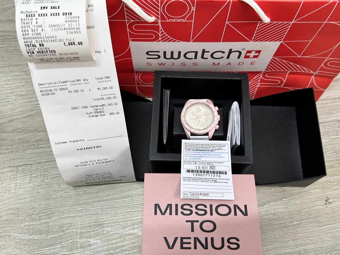 Omega swatch (Mission To Venus), Men's Fashion, Watches & Accessories ...