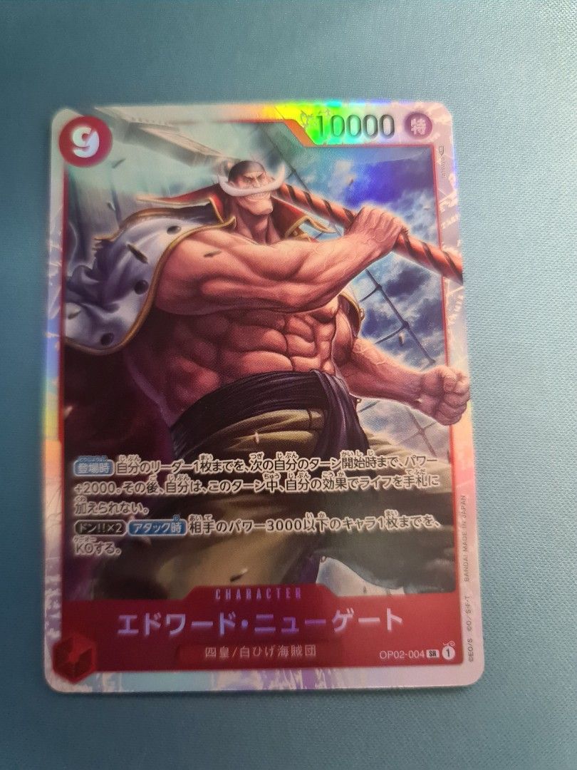 One Piece TCG SR Edward Newgate OP02-004, Hobbies & Toys, Toys & Games ...