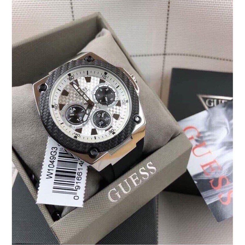 Original 100% Guess Watch Black Rubber W1049G3, Barang Mewah, Jam ...