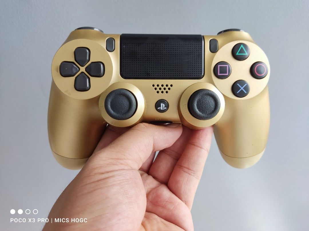 Original DS4 V2 Wireless Controller (Gold), Video Gaming, Gaming ...