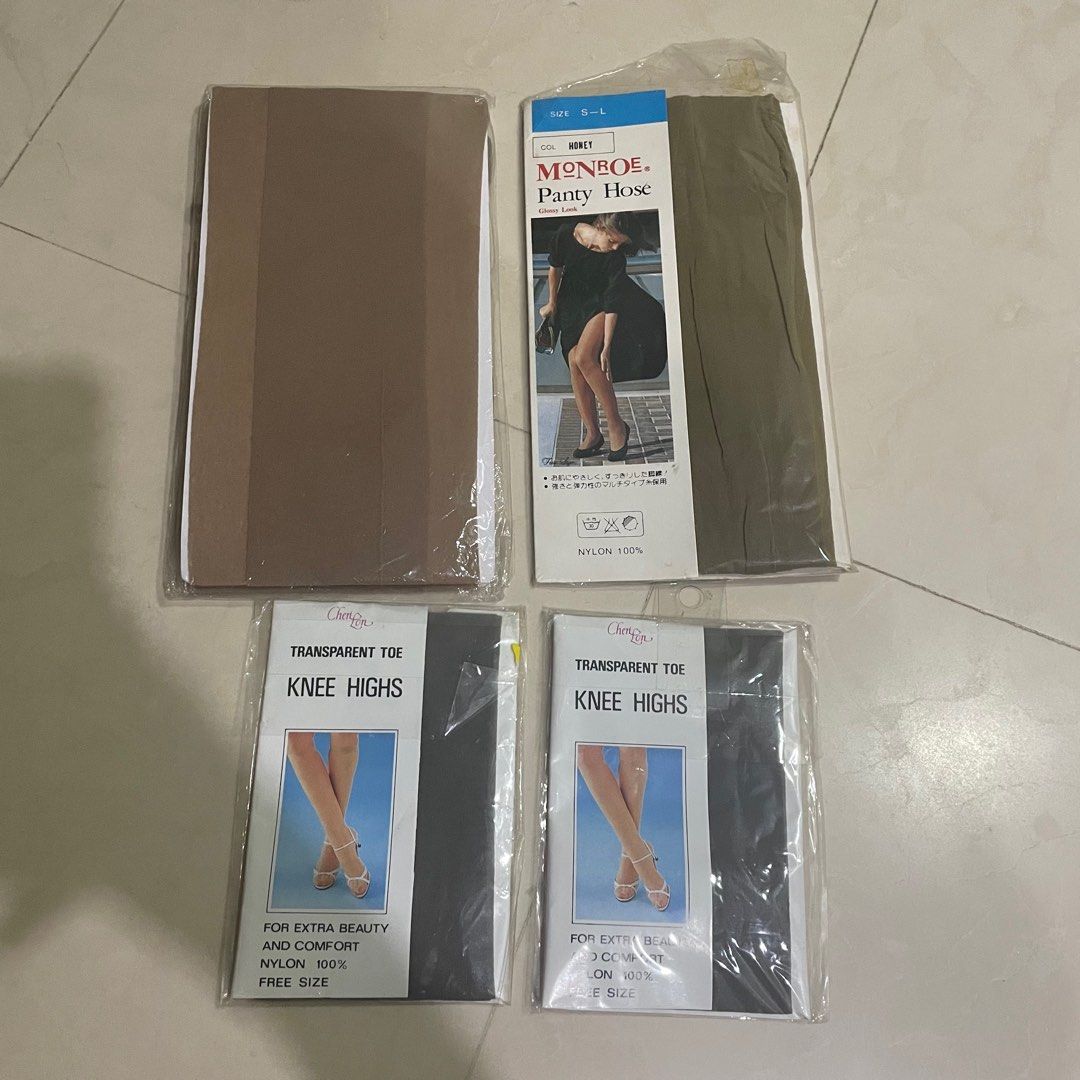 Panty Hose Stockings High Knee Transparent socks, Women's Fashion, New ...