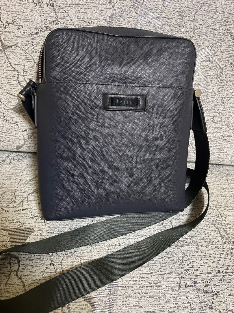 Pedro Men Embossed Sling Bag (Dark Navy), Men's Fashion, Bags, Sling ...