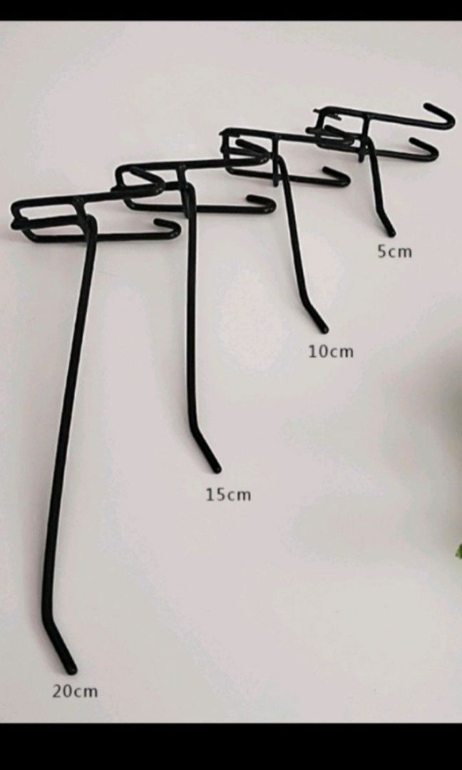Peg Board/Wire Mesh Hooks - Black, Furniture & Home Living, Home ...