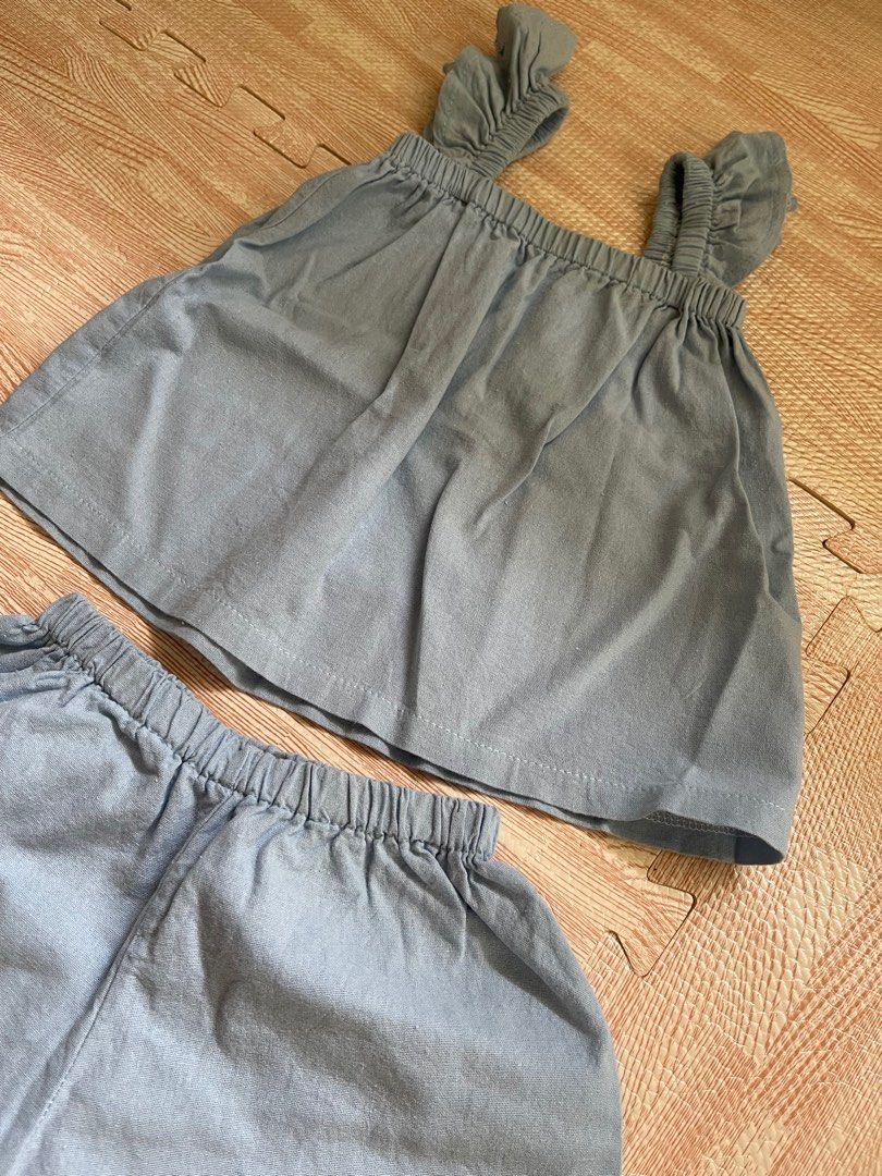 Powder Blue Co-ords Set, Babies & Kids, Babies & Kids Fashion on Carousell