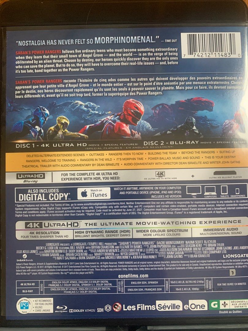 Power Rangers Movies and Series DVD / Bluray, Hobbies & Toys, Music ...