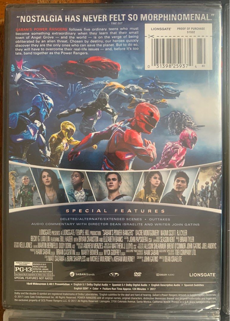 Power Rangers Movies and Series DVD / Bluray, Hobbies & Toys, Music ...