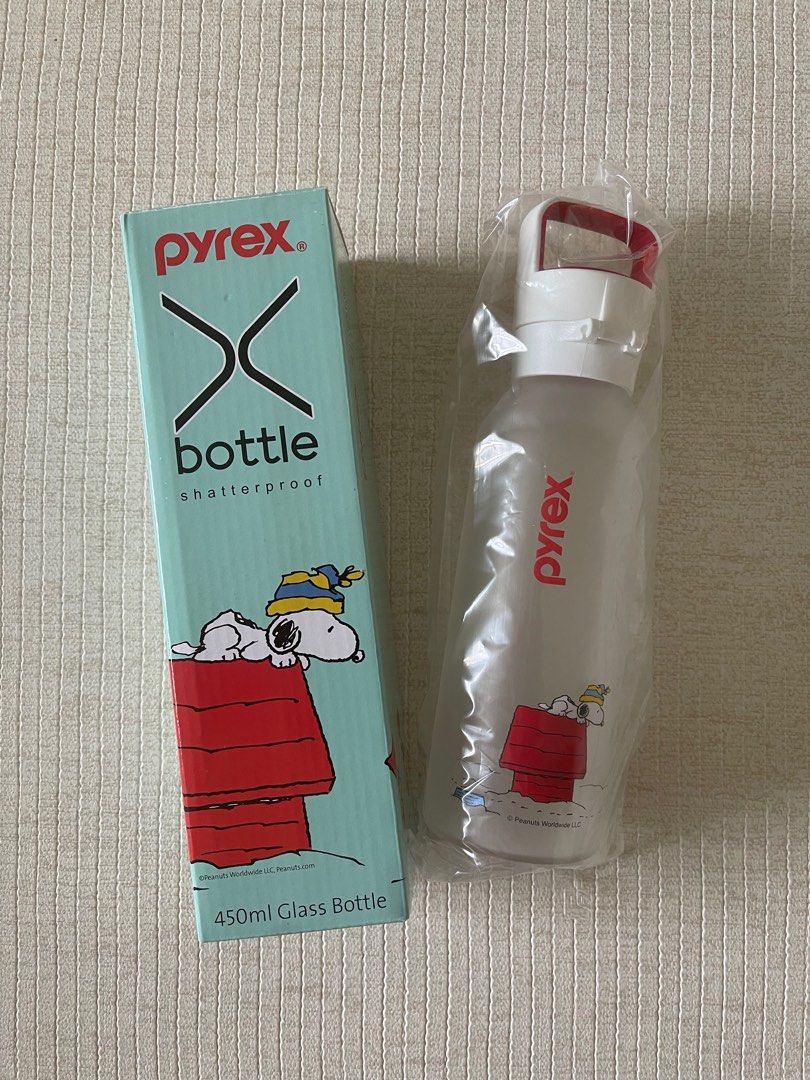 Pyrex Snoopy Glass Bottle 450ml, Furniture & Home Living, Kitchenware ...