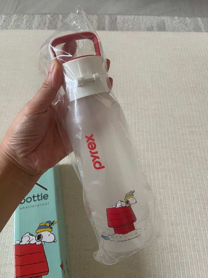 Pyrex Snoopy Glass Bottle 450ml, Furniture & Home Living, Kitchenware ...