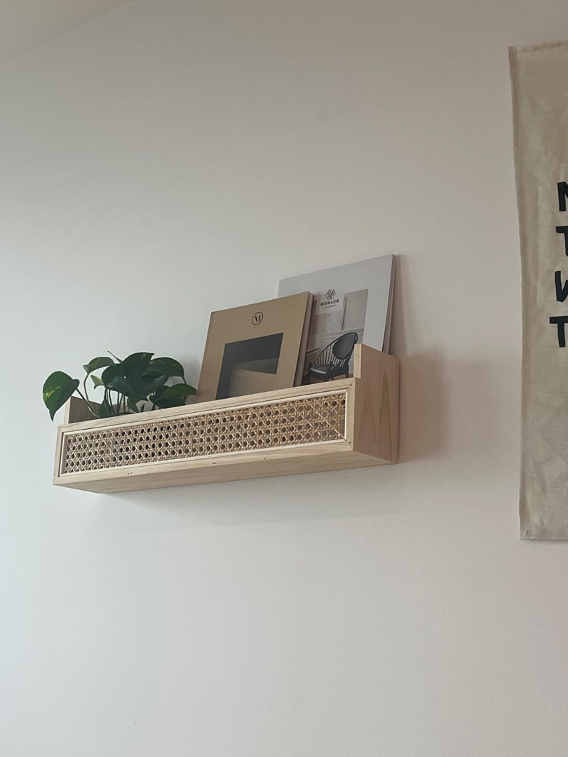 Rattan Wall Floating Shelf, Furniture & Home Living, Home Decor, Other ...