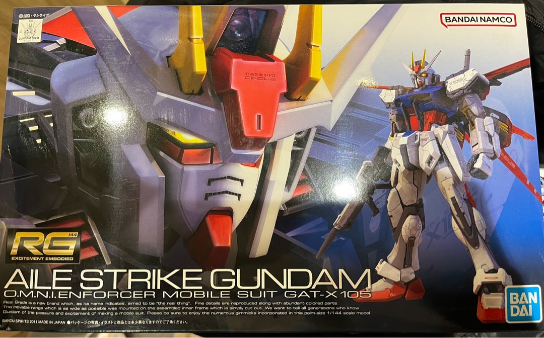 Rg 03 AILE STRIKE GUNDAM 1/144, 興趣及遊戲, 玩具 & 遊戲類 - Carousell
