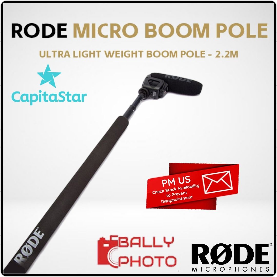 RODE Micro Boompole 3-Section Telescopic Boompole For Michrophone ...