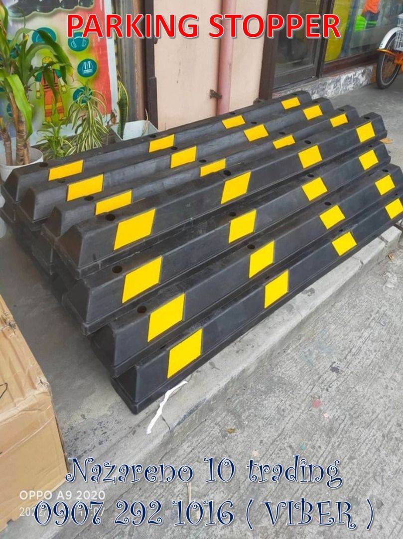 Rubberized parking stopper 18, Commercial & Industrial, Construction ...
