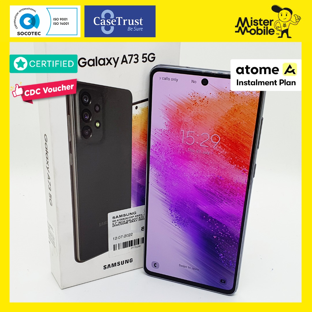 Samsung Galaxy A73 5G 256 256GB Awesome Gray Used Local Set, Mobile ...