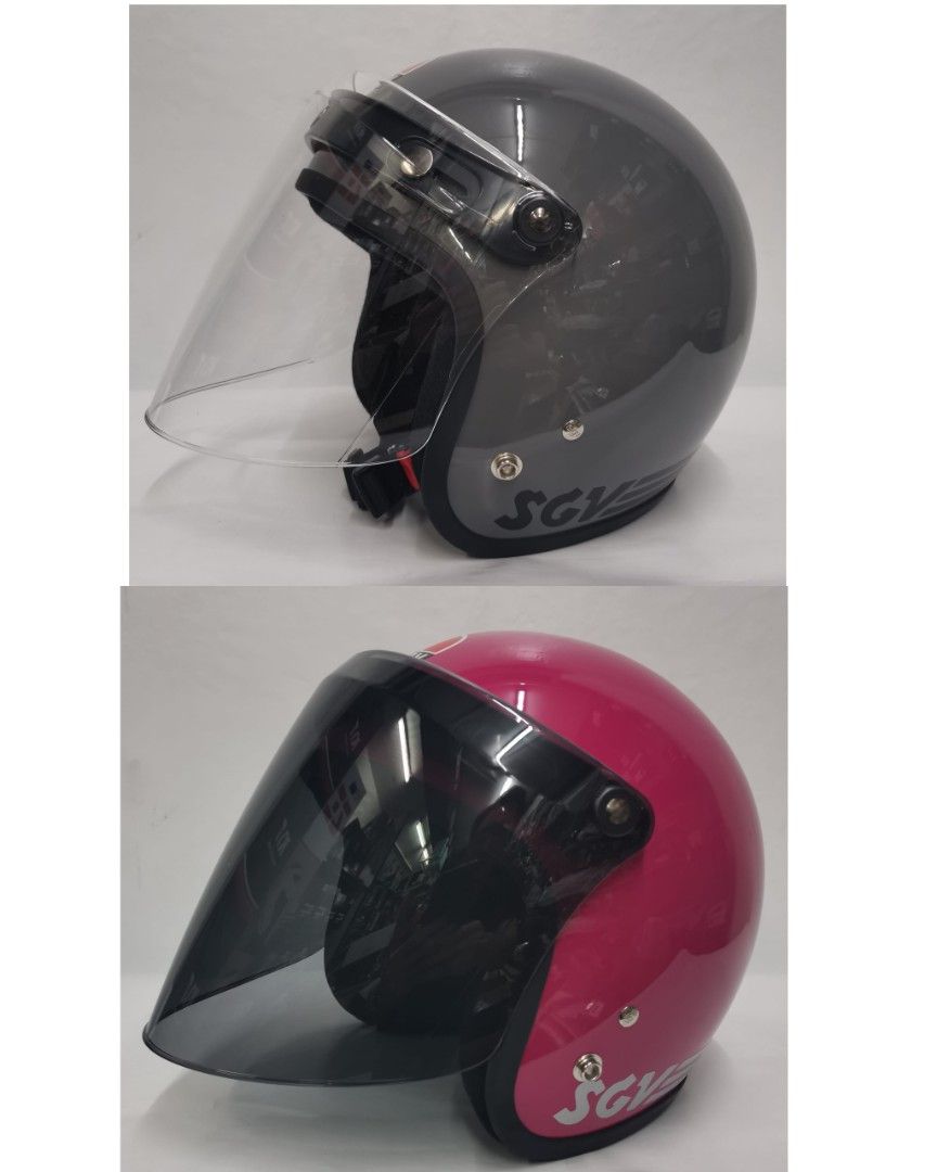 SGV 3 BUTTON V SHAPE VISOR, Motorcycles, Motorcycle Accessories on ...
