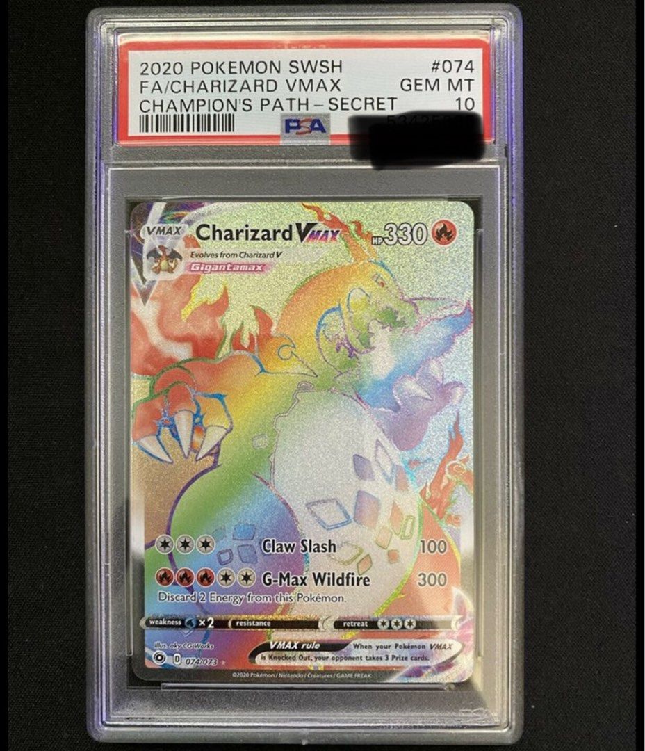 Shining Fates/ Champion Path Charizard Vmax PSA 10, Hobbies & Toys ...