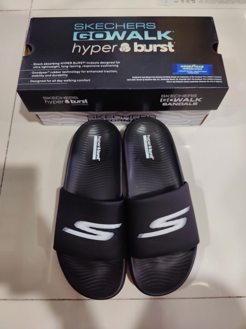 Skechers hyper burst slides, Men's Fashion, Footwear, Flipflops and ...