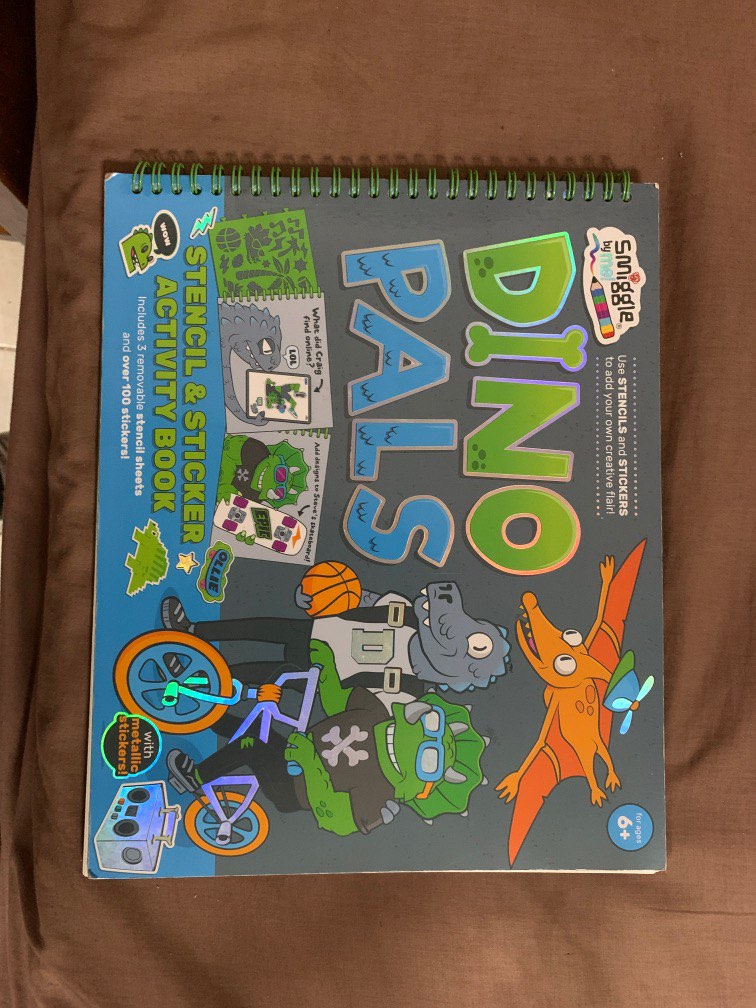 [Smiggle] Stencils & stickers Activity book, Babies & Kids, Infant ...