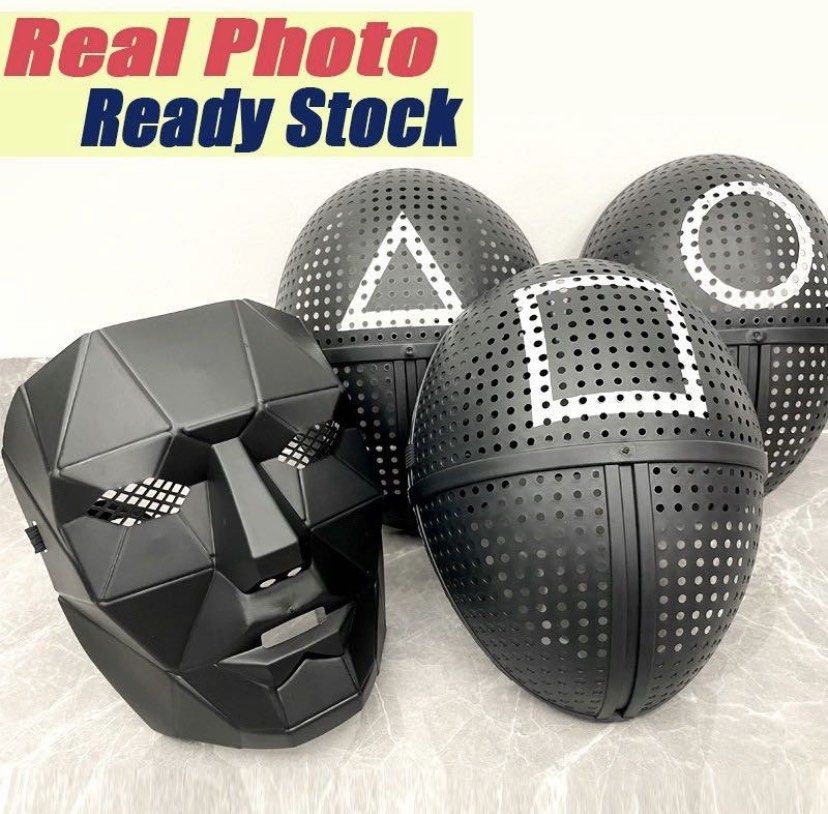 Squid Game Mask COS Cosplay Pretends To Play TV Game Series Halloween ...