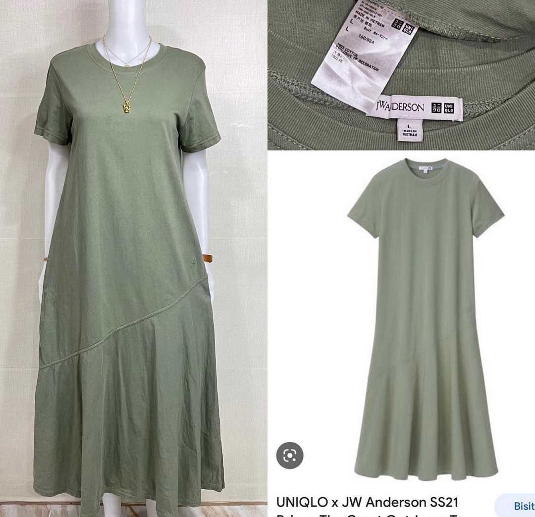 Uniqlo green dress, Women's Fashion, Dresses & Sets, Dresses on Carousell