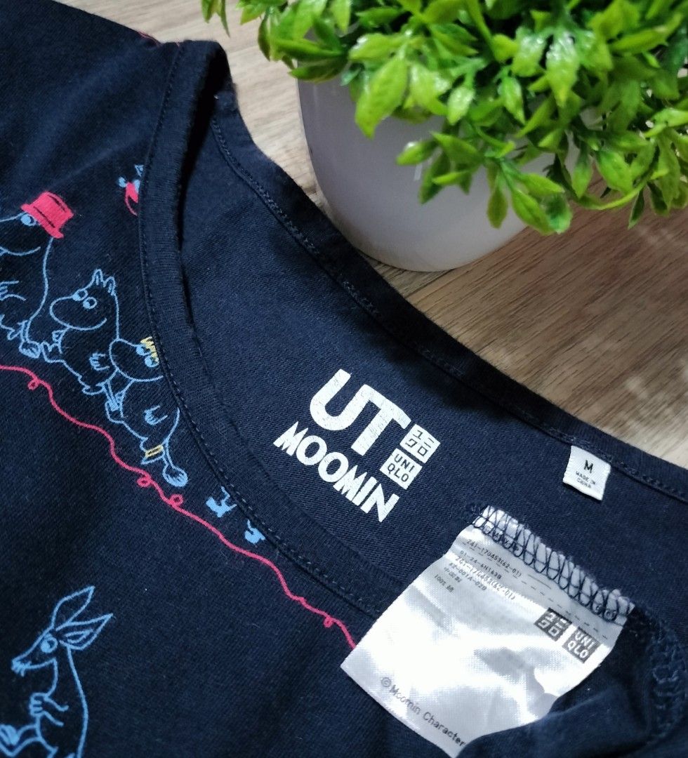 Uniqlo UT Moomin Navy Blue Top, Women's Fashion, Tops, Shirts on Carousell