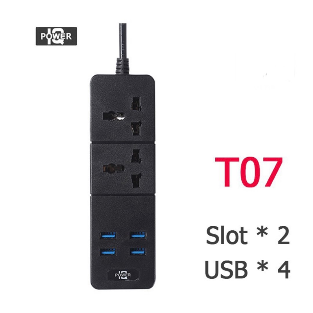 US Plug Power Strip 2 Universal Socket + 4 USB Output 3.1A 2m Travel ...