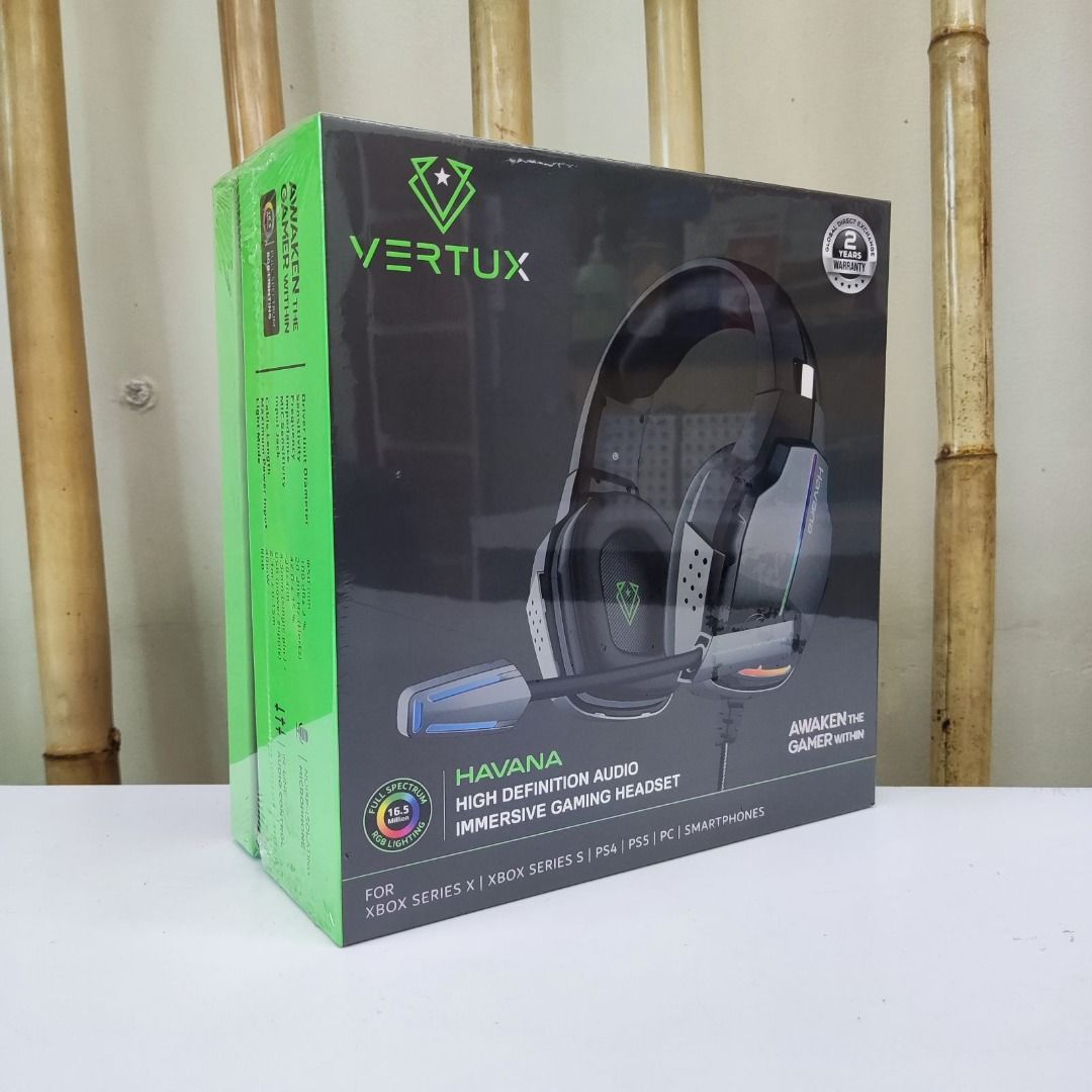 VERTUX HAVANA HIGH-DEFINITION AUDIO IMMERSIVE GAMING HEADSET BLACK ...