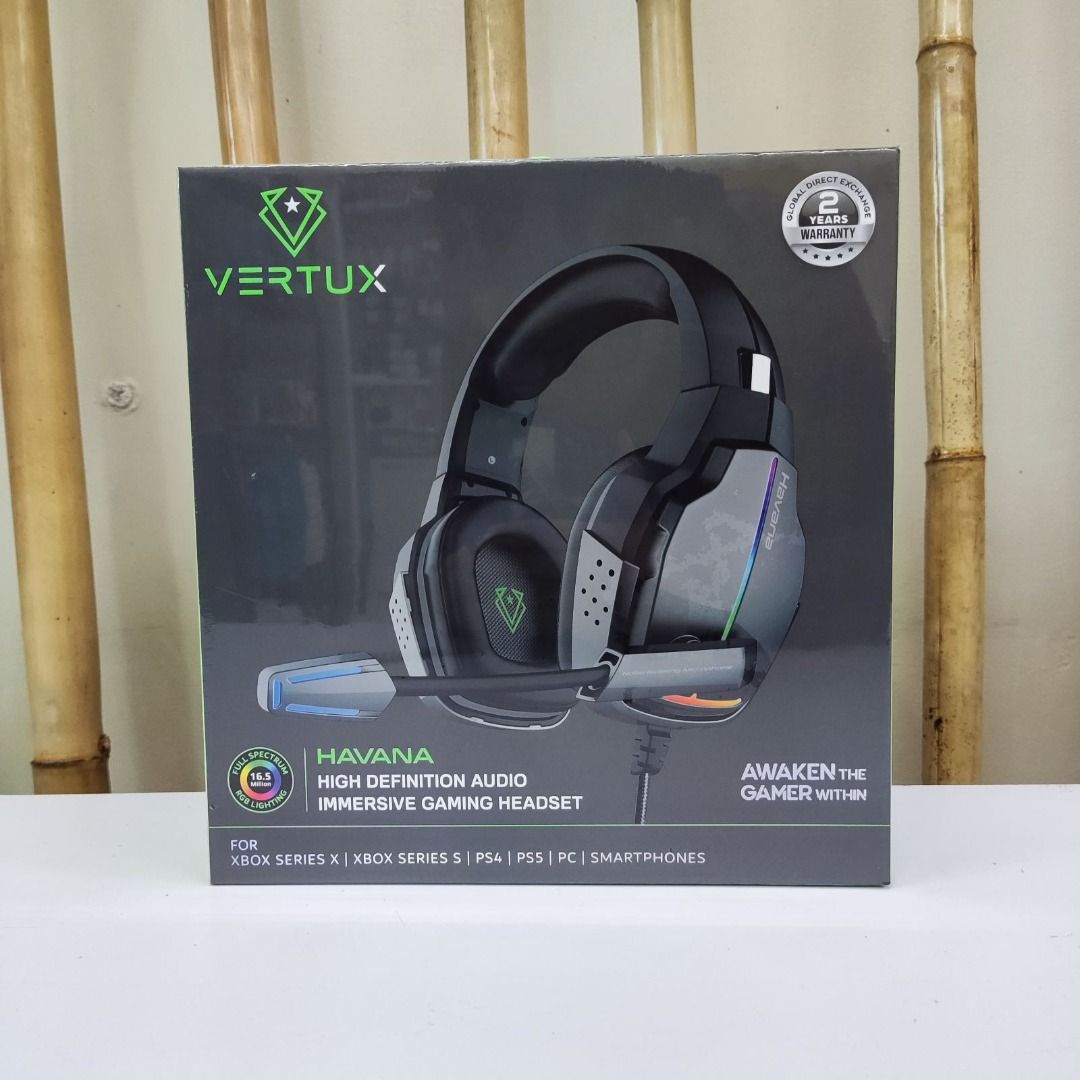 VERTUX HAVANA HIGH-DEFINITION AUDIO IMMERSIVE GAMING HEADSET BLACK ...