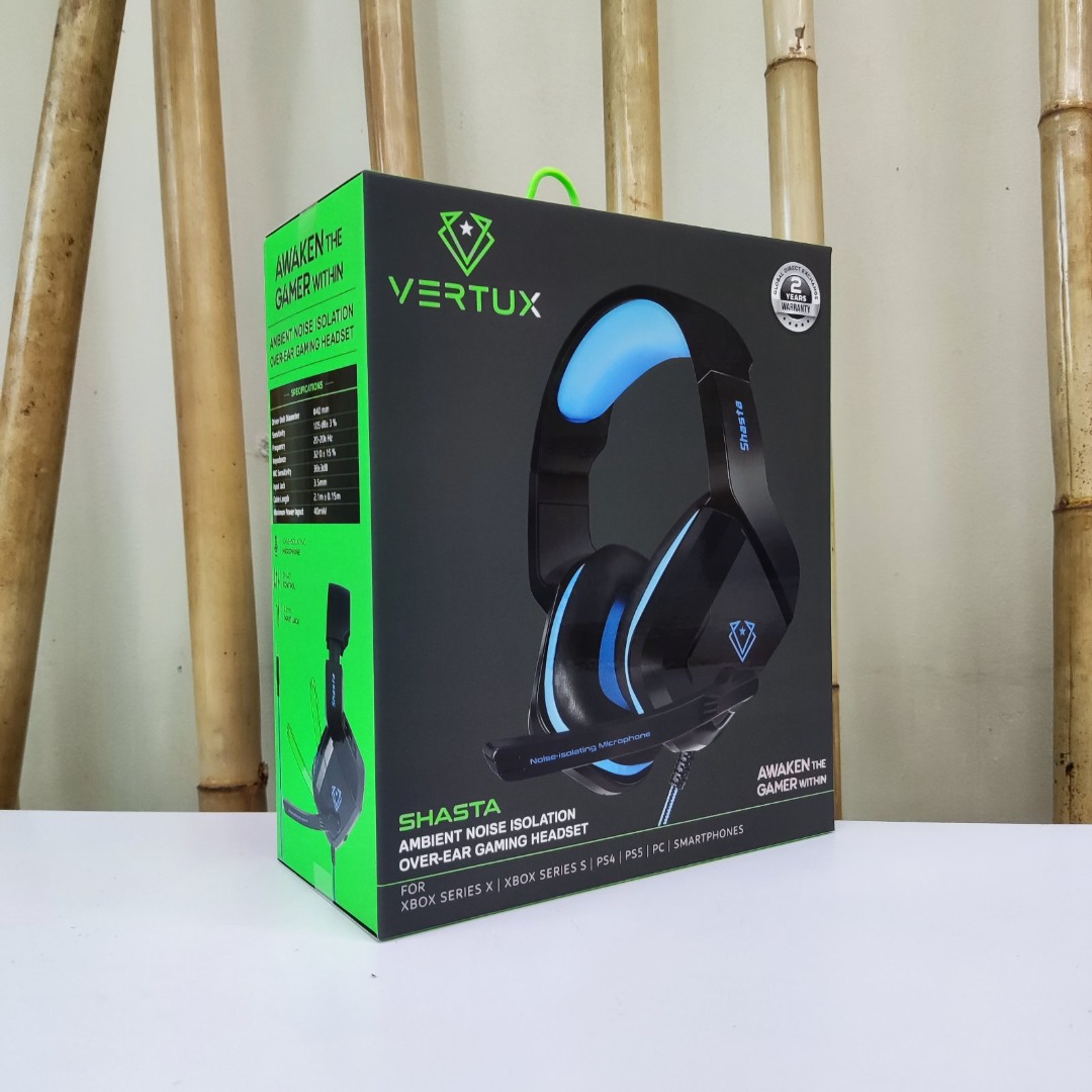 VERTUX SHASTA AMBIENT NOISE ISOLATION OVER-EAR GAMING HEADSET, Audio ...